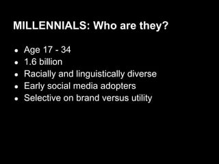 Educating today's learners: Millennials, Technology and Social Media | PPT
