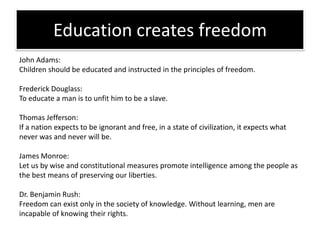 EDUCATION and FREEDOM | PPTX