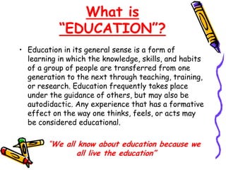 Education | PPTX | Daycare and Pre-School | Parenting