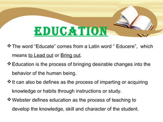 Education and its types | PPT