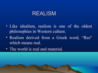 presentation of realism | PPT