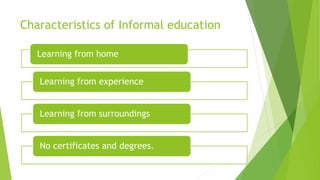 Types of Education | PPTX