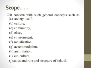 Educational Sociology and Sociology of Education | PPTX