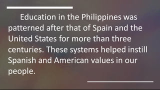 EDUCATION in the Philippines: basis for deeper understanding | PDF