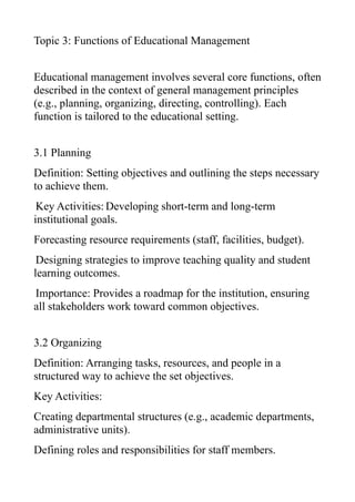 UMIEDT605(management in education) the . | PDF