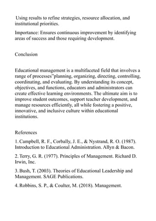 UMIEDT605(management in education) the . | PDF