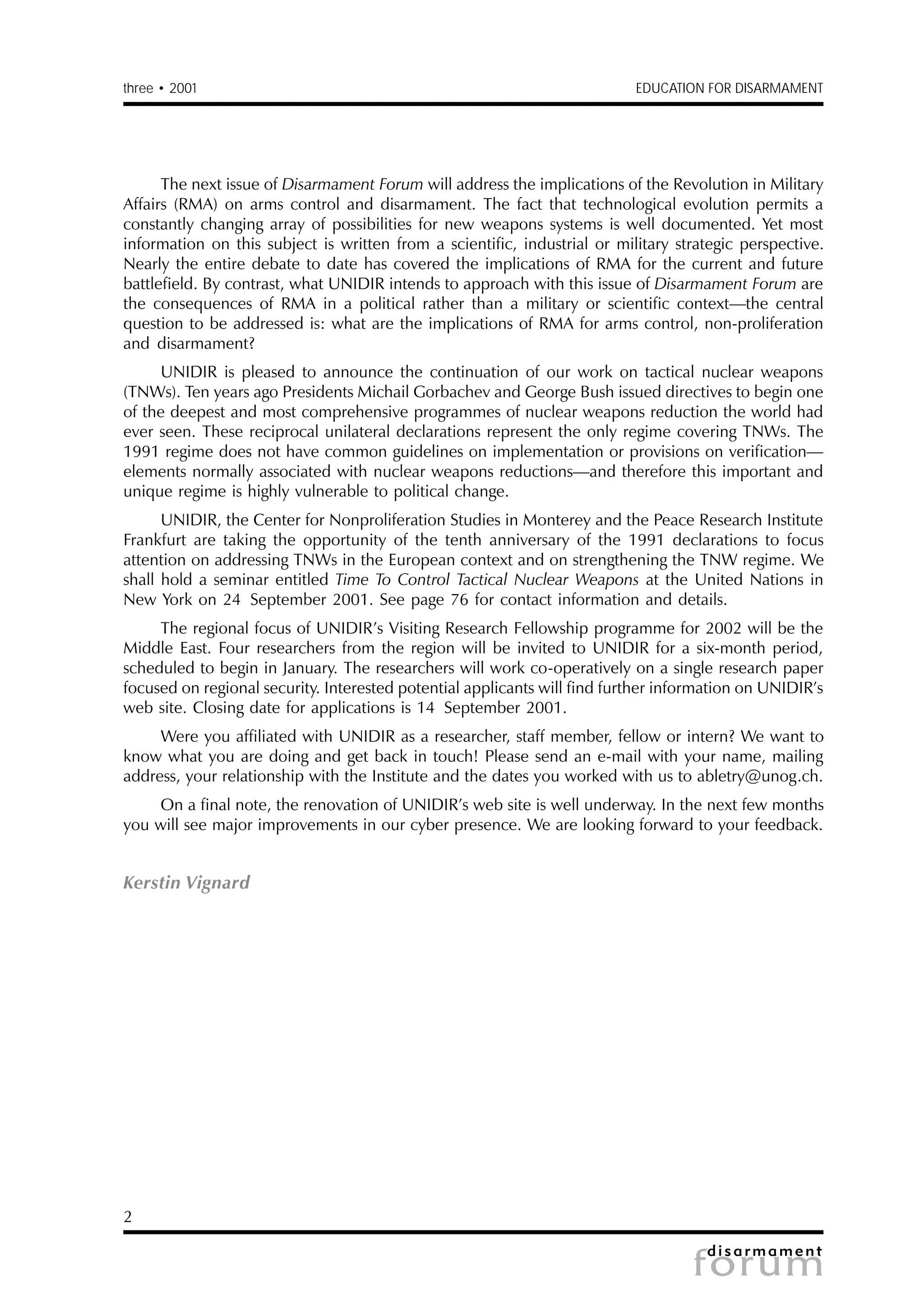 A developmental approach to education for disarmament. | PDF