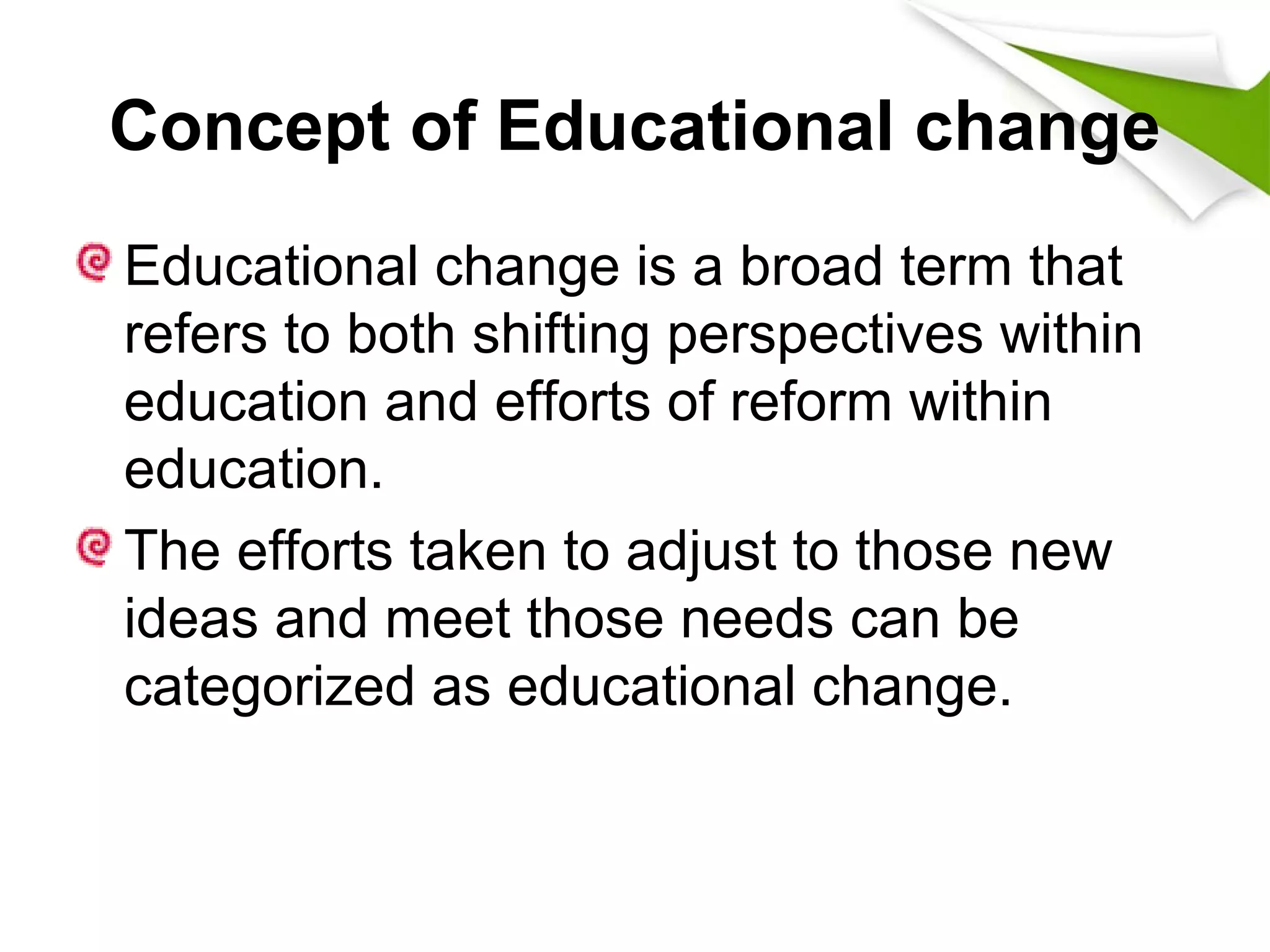Educational change and development | PPT