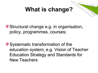 Educational change and development | PPT