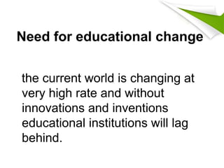 Educational change and development | PPT