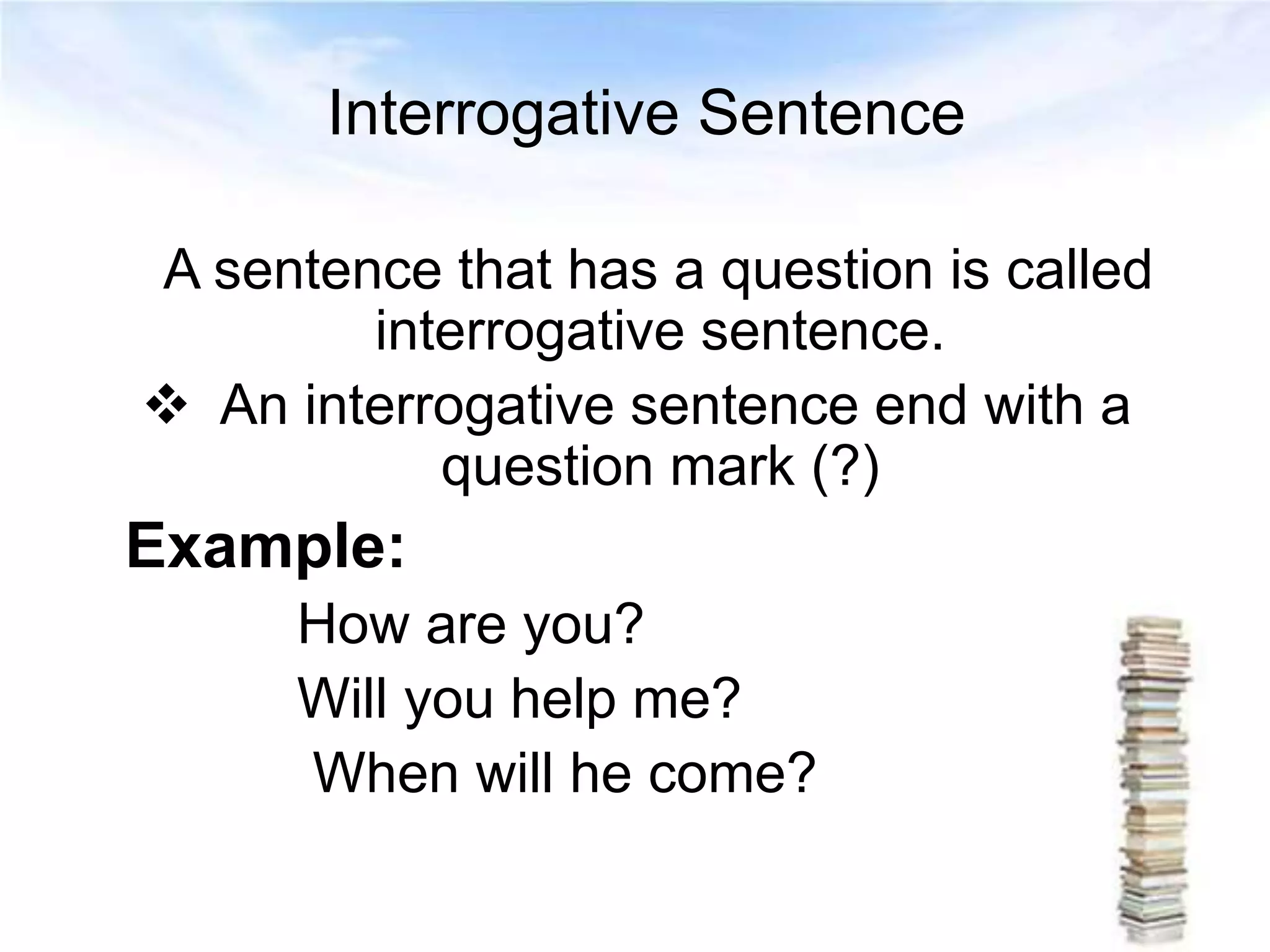 Sentence structure and it's types | PPT