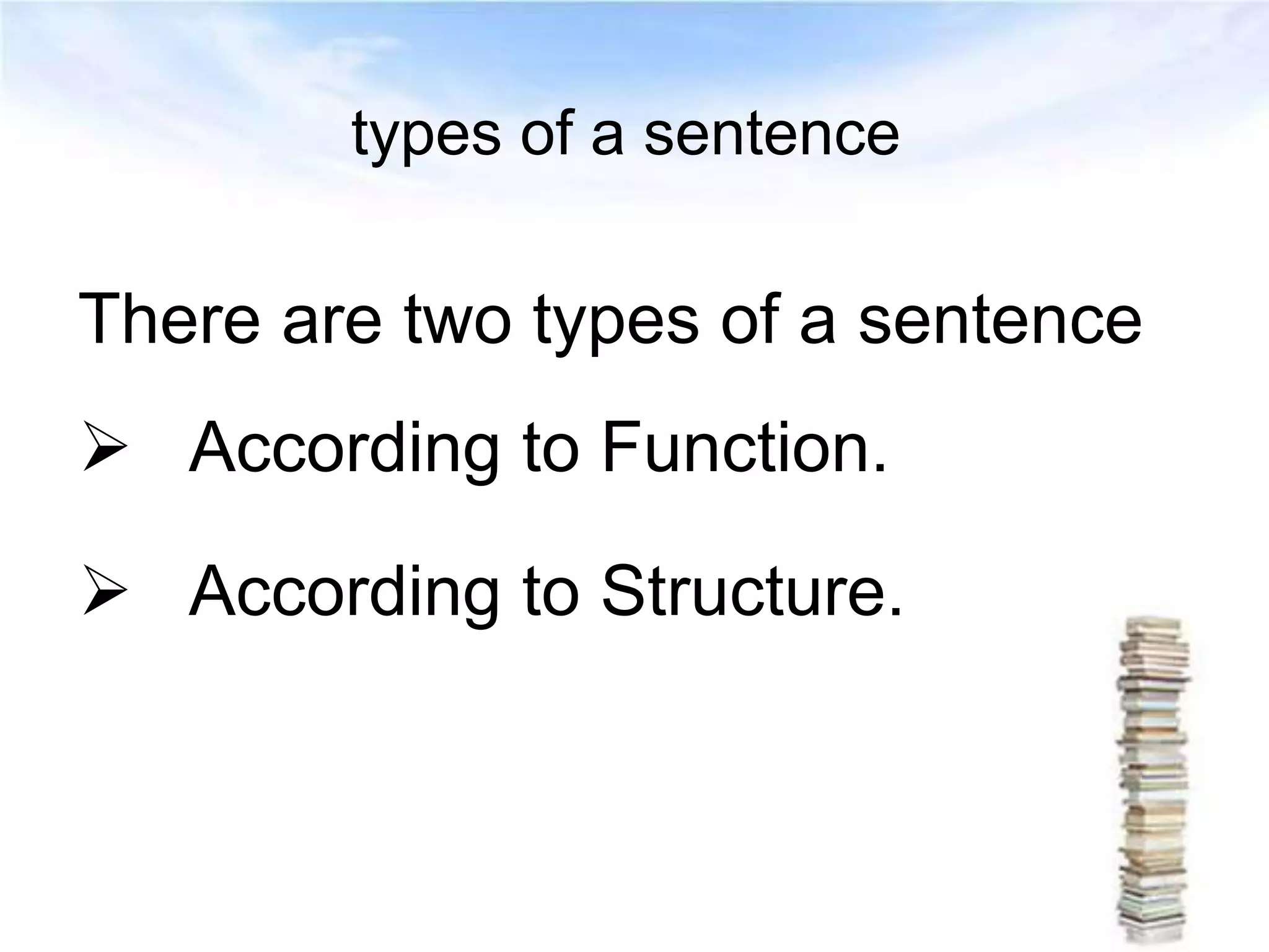 Sentence structure and it's types | PPT