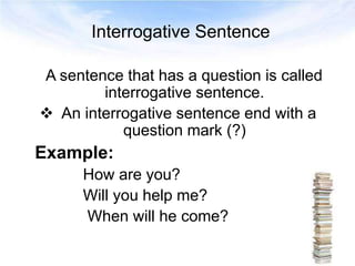 Sentence structure and it's types | PPT