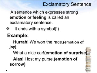 Sentence structure and it's types | PPT