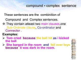 Sentence structure and it's types | PPT