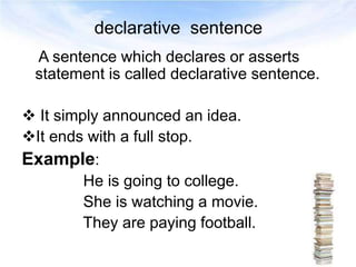 Sentence structure and it's types | PPT