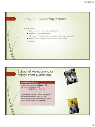 Education precolonial period | PDF
