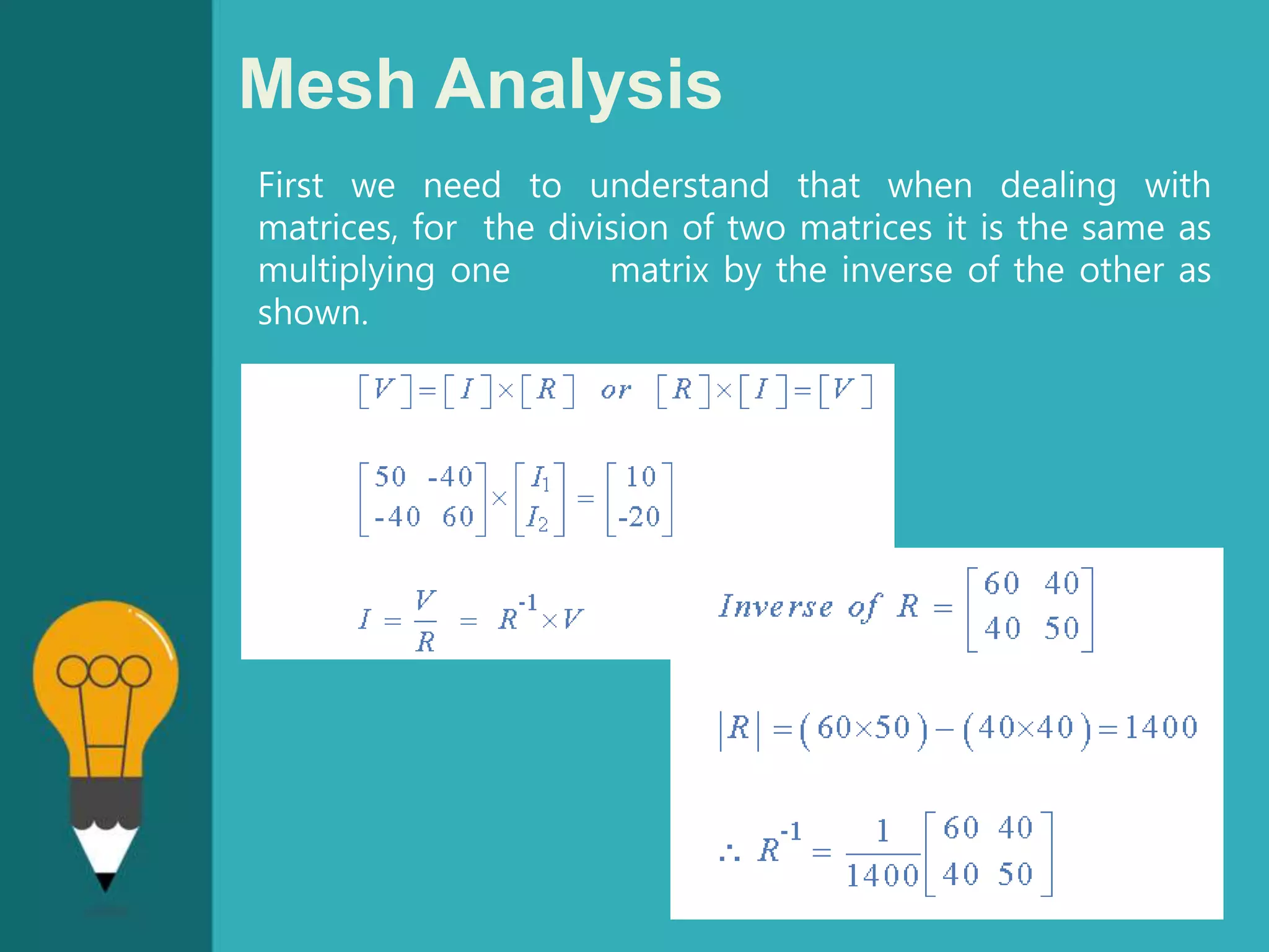 Mesh Analysis And Nodal Analysis PPTX Mesh Analysis And Nodal Analysis PPTX