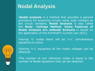 Mesh analysis and Nodal Analysis | PPTX