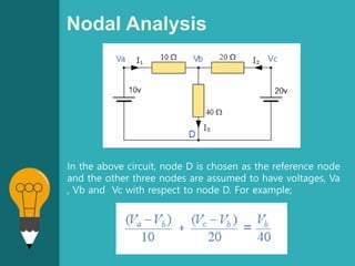 Mesh analysis and Nodal Analysis | PPTX