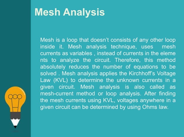 Mesh analysis and Nodal Analysis | PPTX