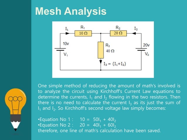 Mesh analysis and Nodal Analysis | PPT