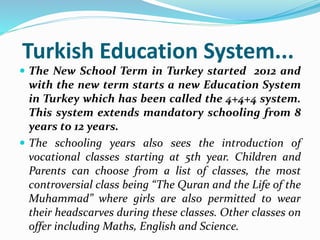 Education System in Turkey | PPTX