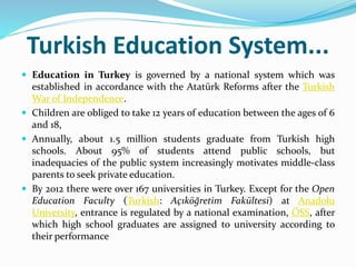 Education System in Turkey | PPTX