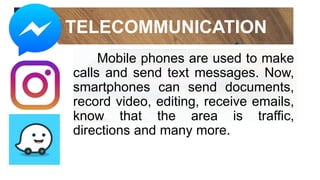 Education telecommunication-commerse-sports-and-recreation | PPTX