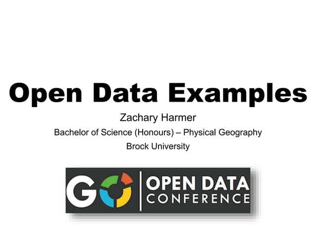 Education zach harmer-open data examples | PPT