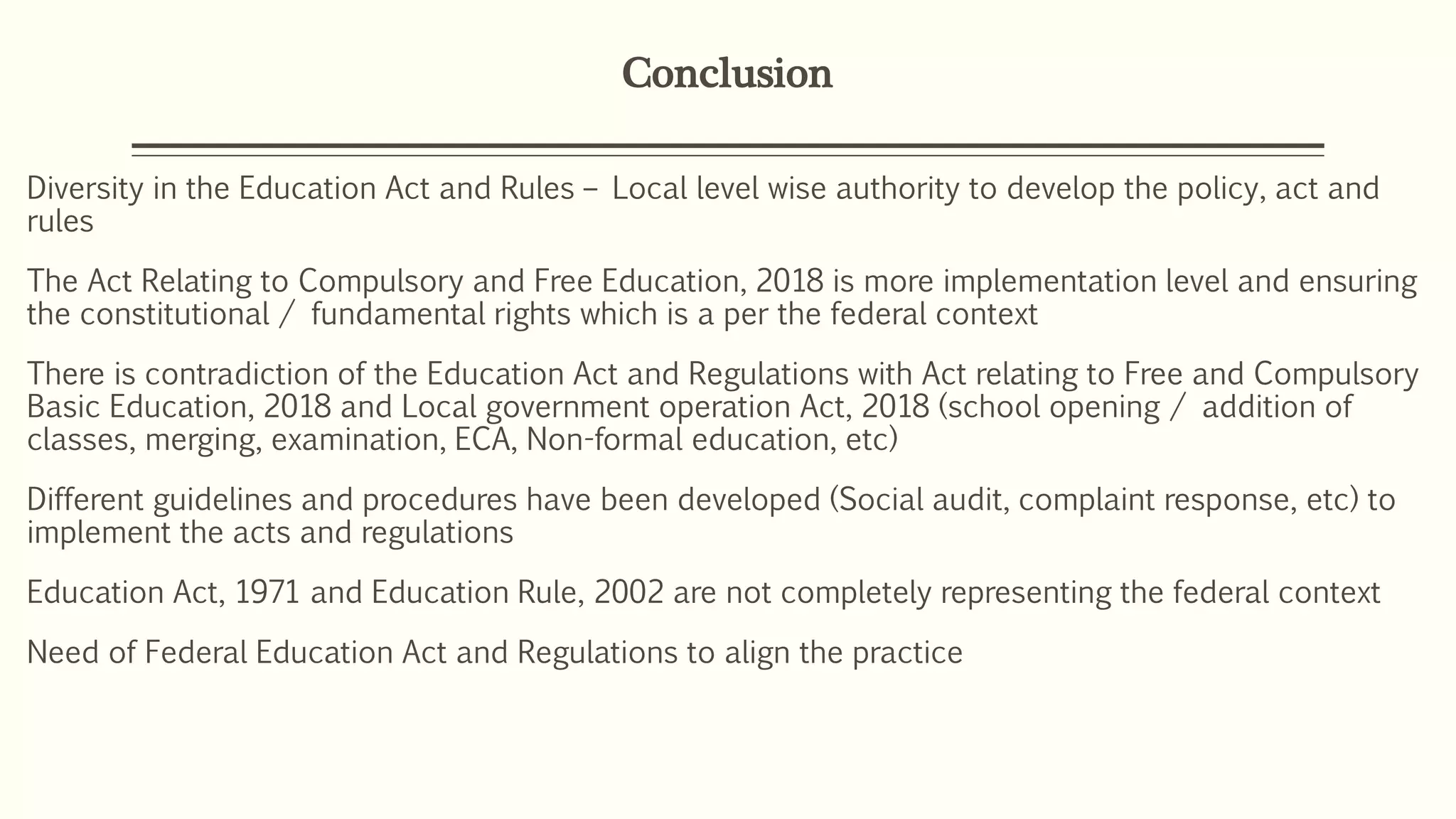 Education act and regulation in school education in nepal | PPTX
