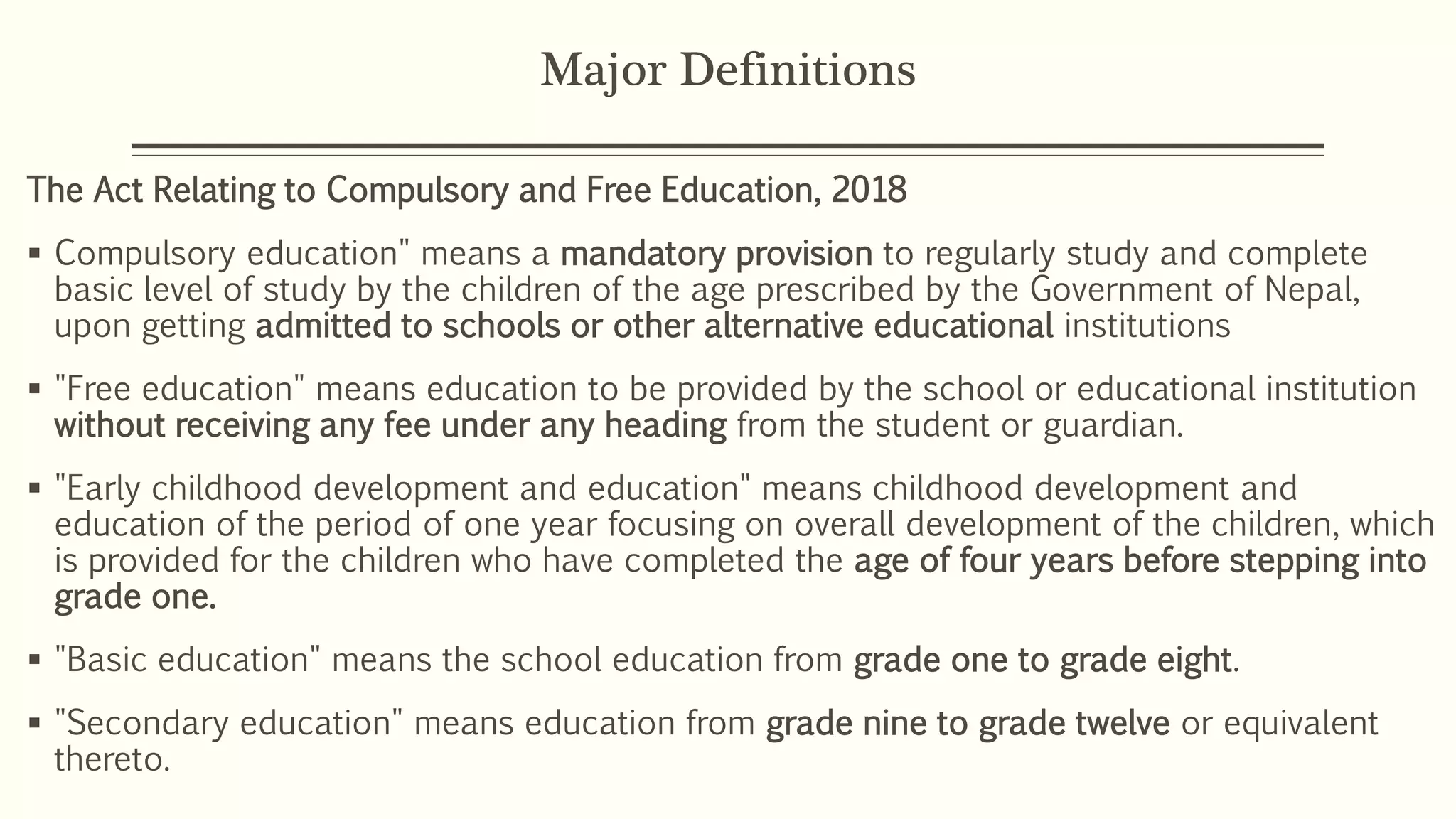 Education act and regulation in school education in nepal | PPTX