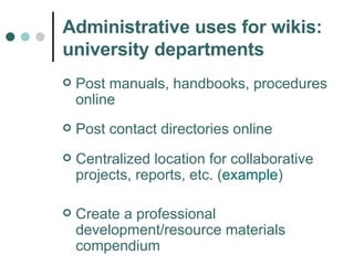Educational Applications Of Wikis | PPT