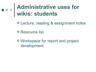 Educational Applications Of Wikis | PPT