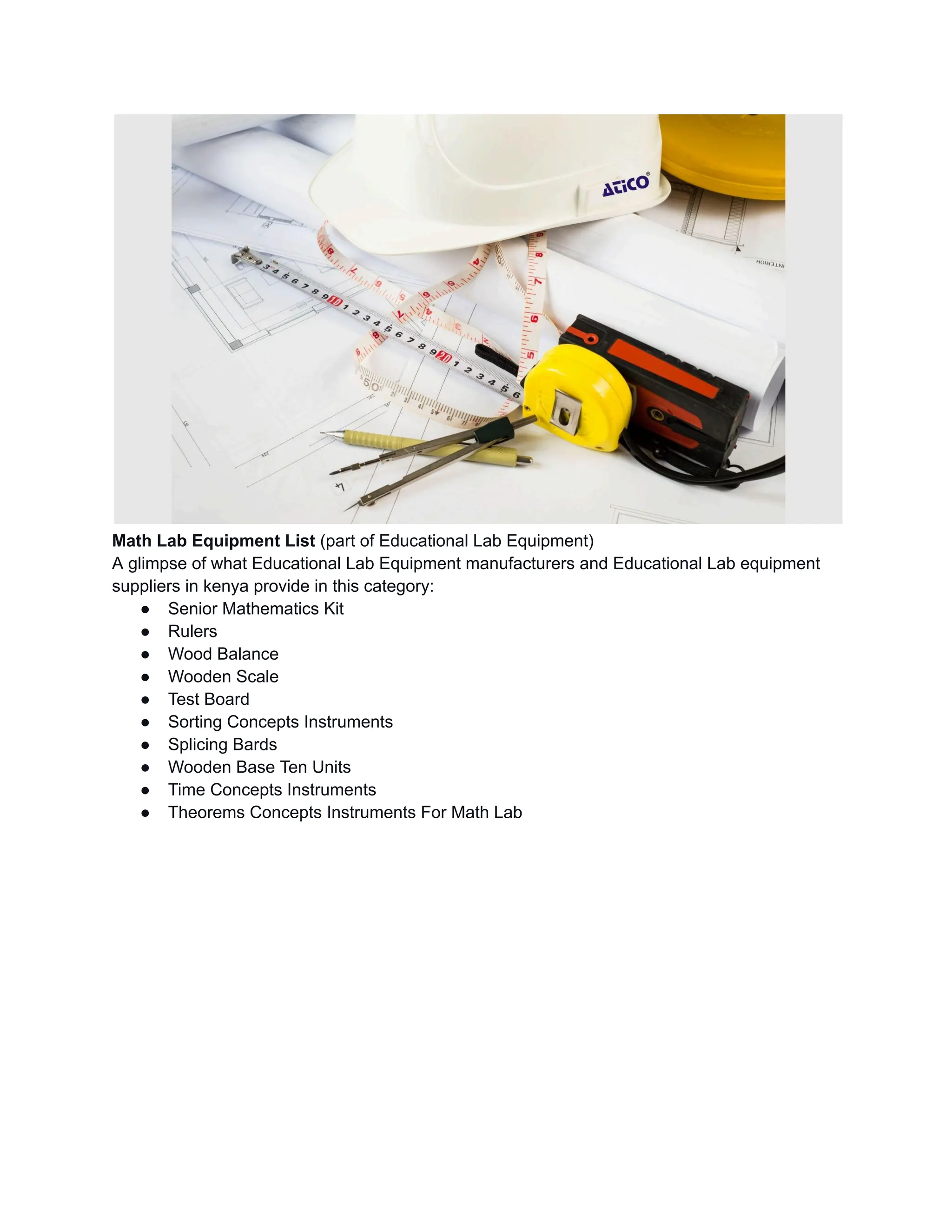 Educational Lab Equipment Supplier In Kenya | PDF