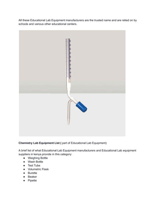 Educational Lab Equipment Supplier In Kenya | PDF