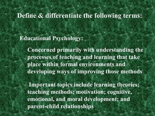 Educational Psychology | PPT