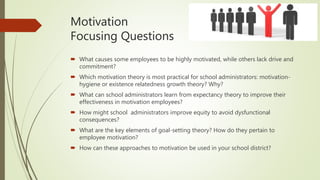 Educational administration, Motivation | PPTX