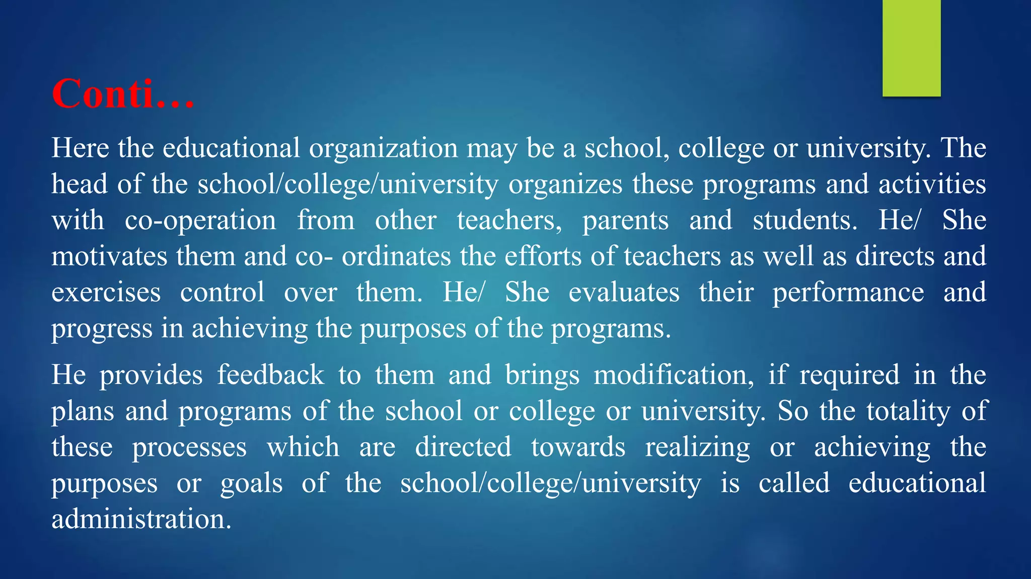 Educational administration | PPTX