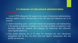 Educational administration | PPTX