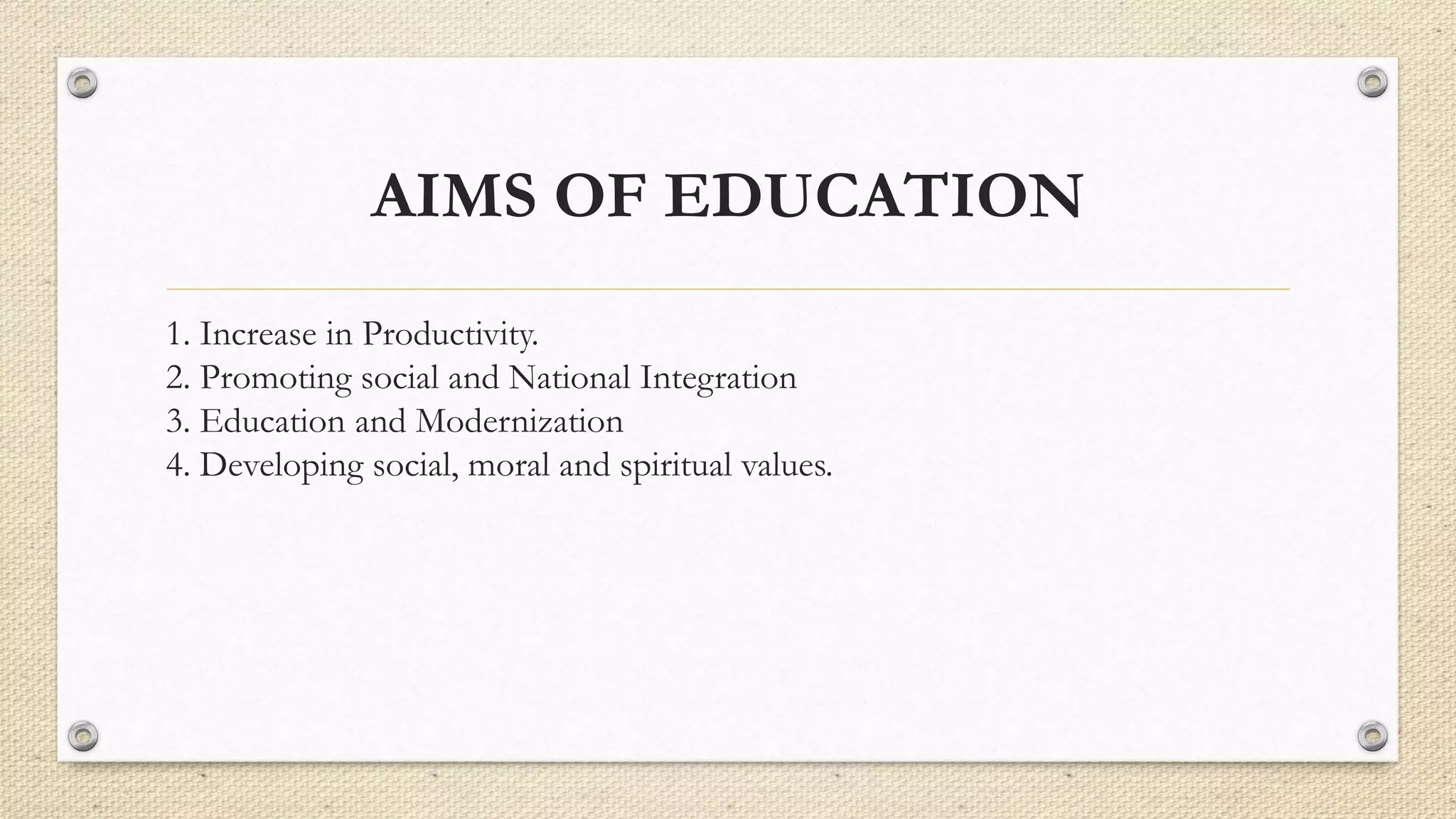 Educational aims of policy 1964 66 and 1986 | PPTX