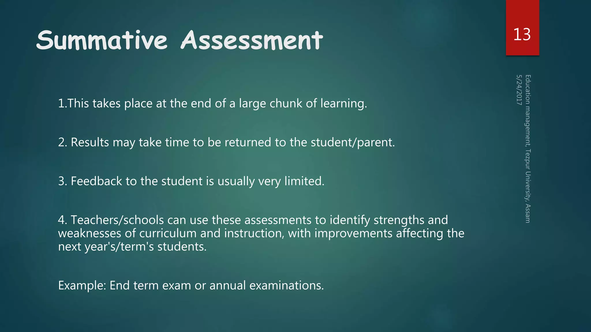 Educational Assessment and Evaluation | PPTX