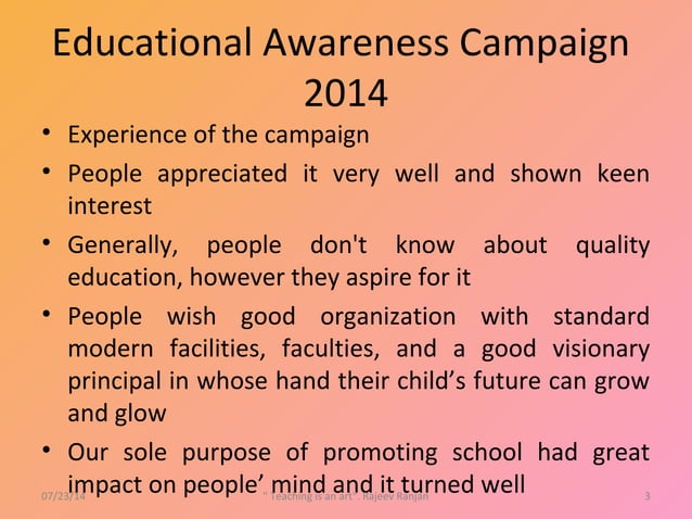 Educational Awareness Campaign | PPT