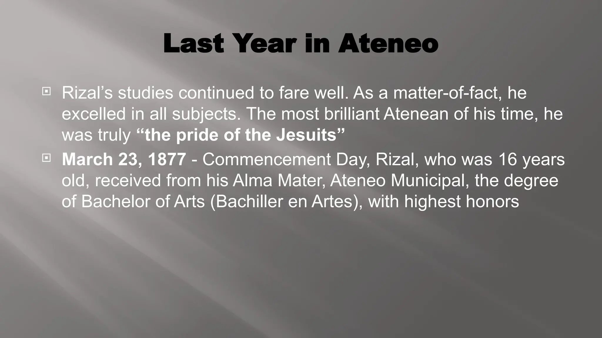 Educational Background of Dr. Jose Rizal | PPTX