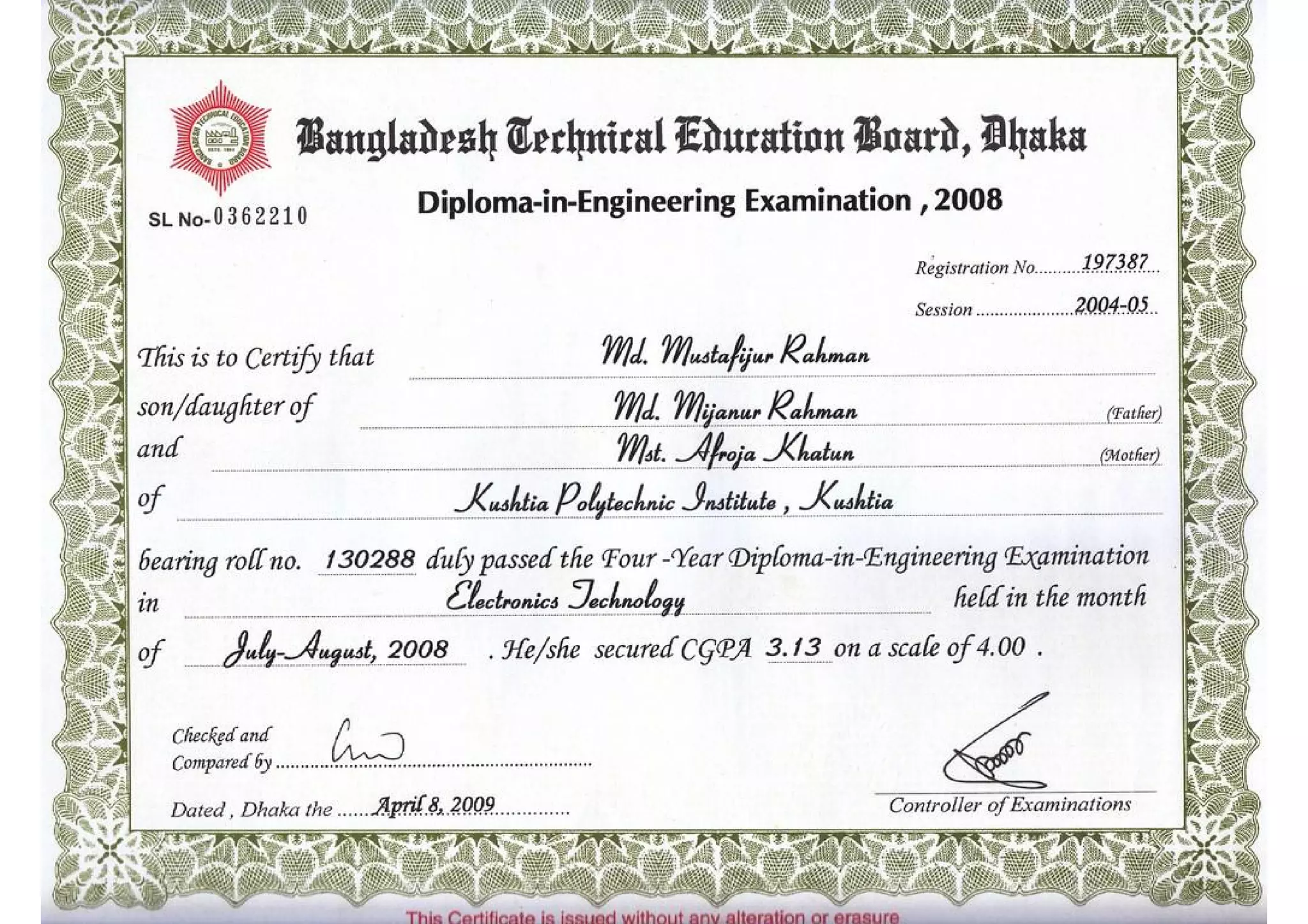 Educational certificates | PDF