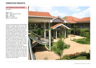 Educational company brochure BeglinWoods Architects | PPT