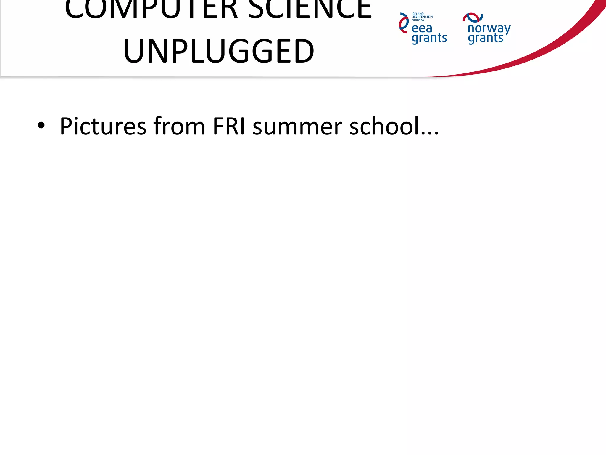 Educational computer game and computer science unplugged | PPTX