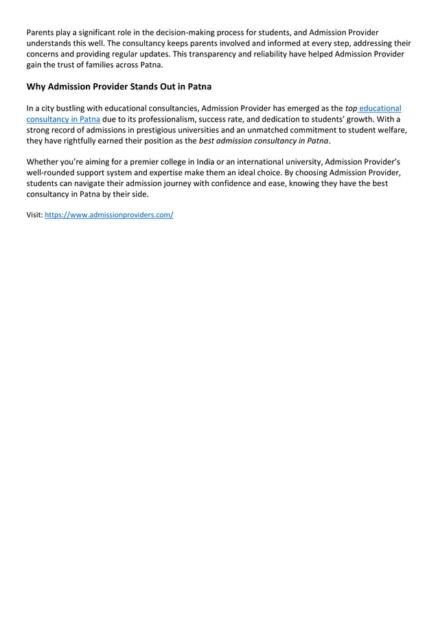 Educational Consultancy in Patna-Admission Provider.pdf