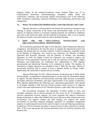 Educational Curriculum in Algeria | PDF