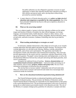 Educational Curriculum in Finland | PDF